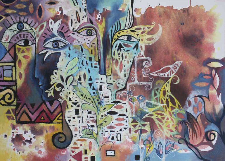Human faces Painting by Meruyert Zhumanova | Saatchi Art
