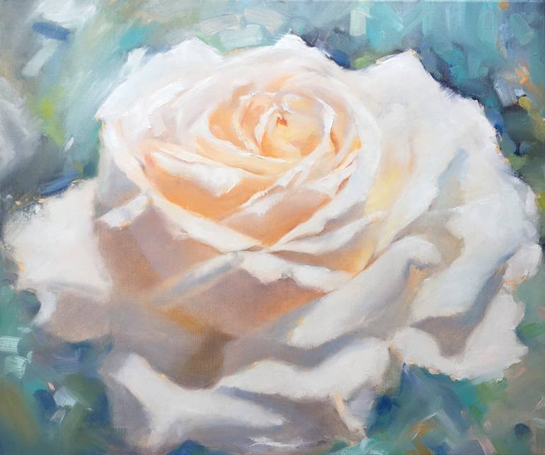 роза из моего бельгийского сада...)) Painting by alisa kalinova ...