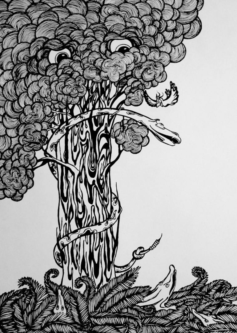 Allegory Drawing by Anastasia Kulakova | Saatchi Art