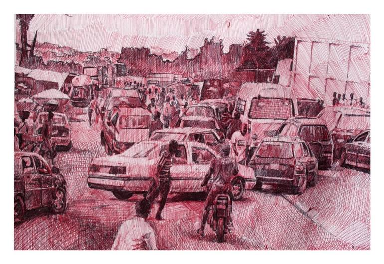 Journey to Lagos Drawing by Aluu Prosper | Saatchi Art