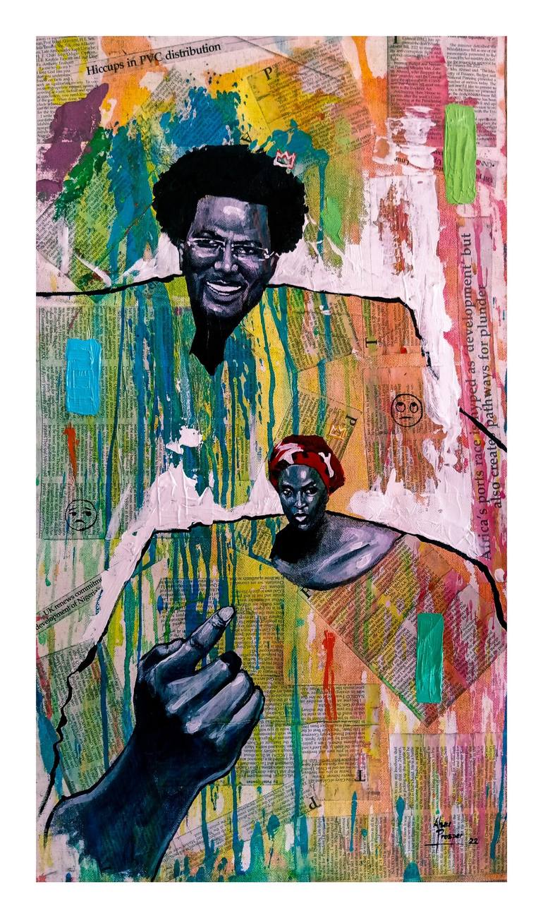 The Africa's port race Mixed Media by Prosper Aluu | Saatchi Art