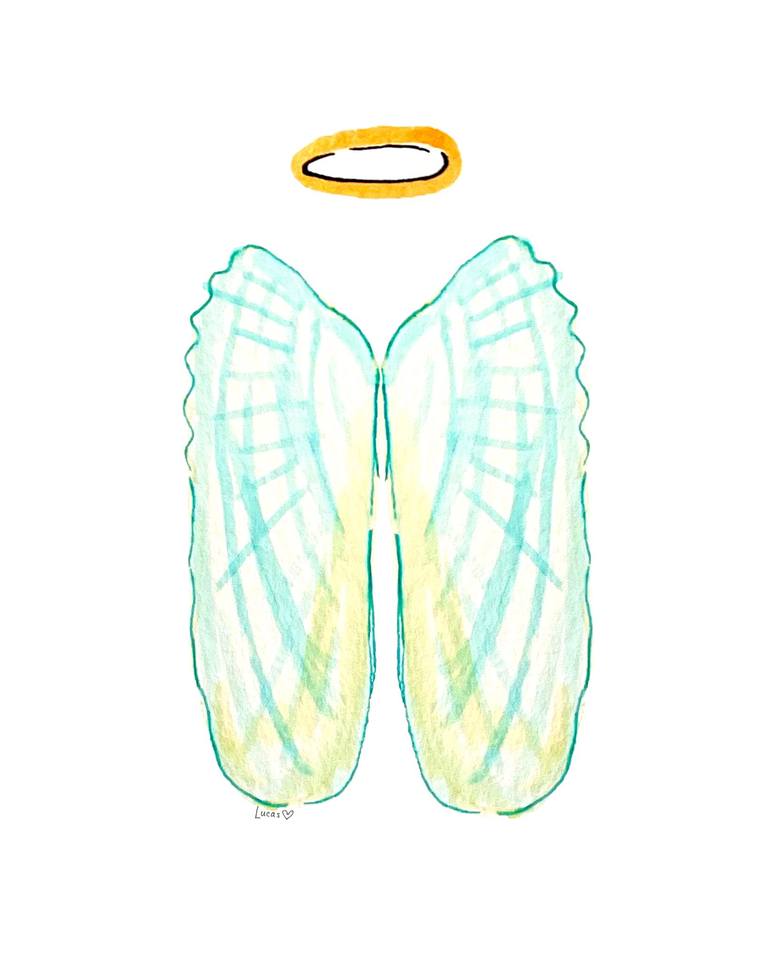 False Angel Wings Painting by Ashley Lucas | Saatchi Art