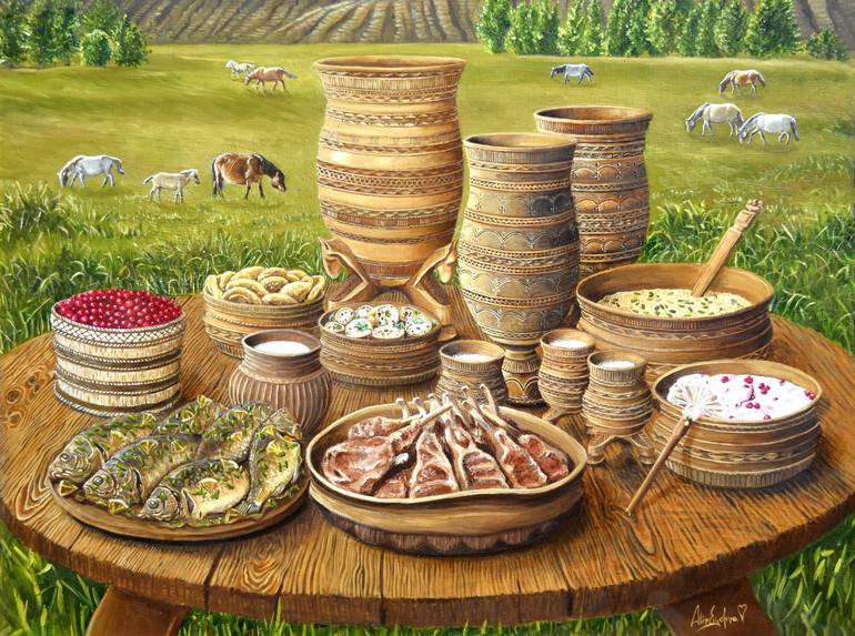 Festive exuberance Painting by Aliv Atis | Saatchi Art