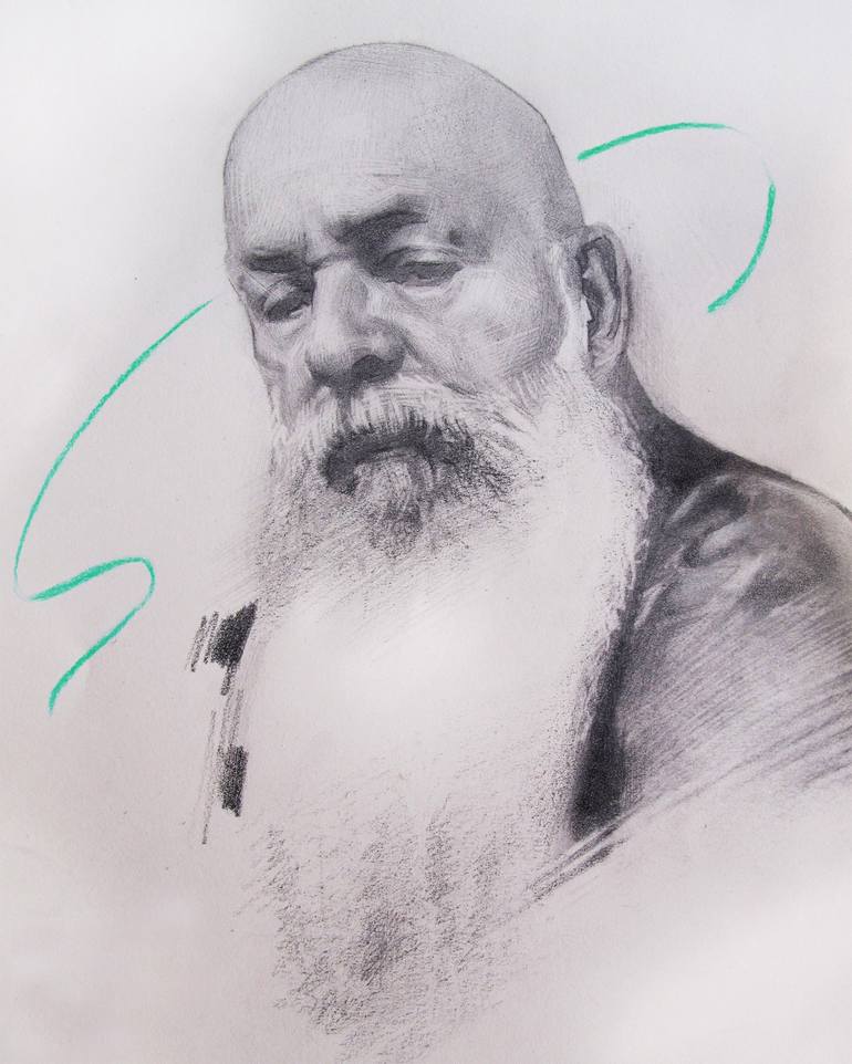 Green Line of Platon Painting by Angela Vocale | Saatchi Art