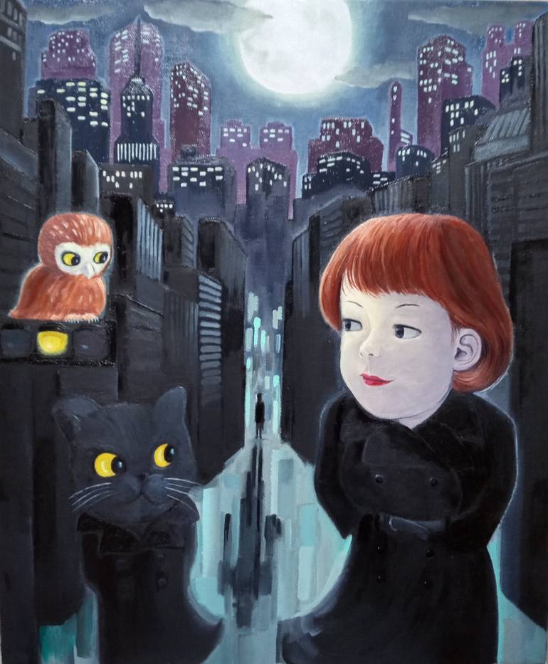 'Round Midnight Painting by Kazo Furukawa | Saatchi Art