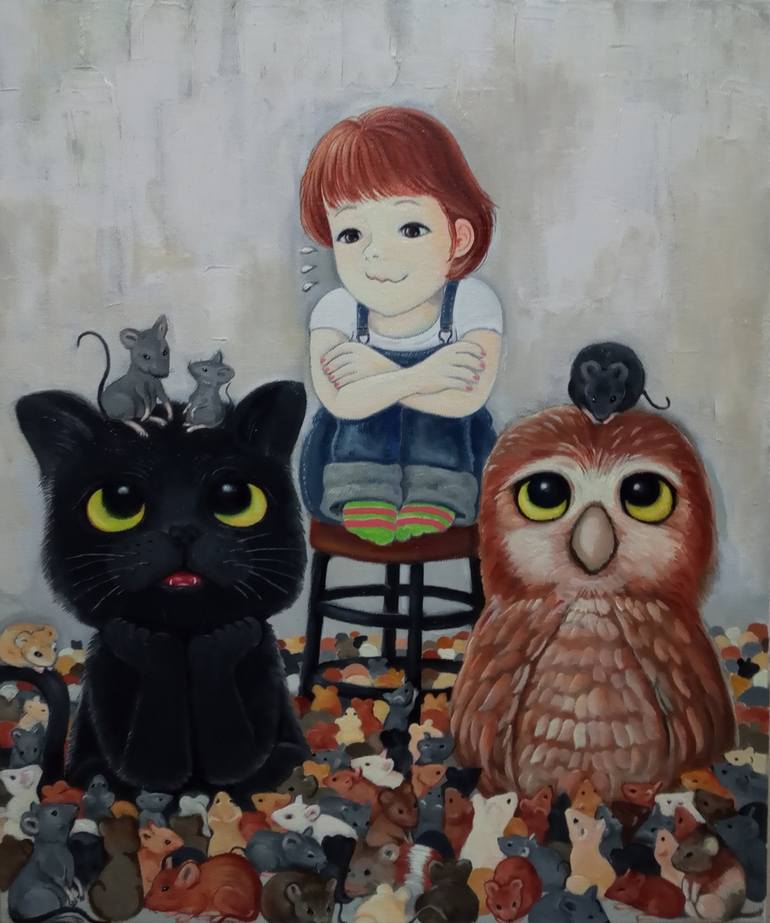 We are friends……？ Painting by kazo furukawa | Saatchi Art