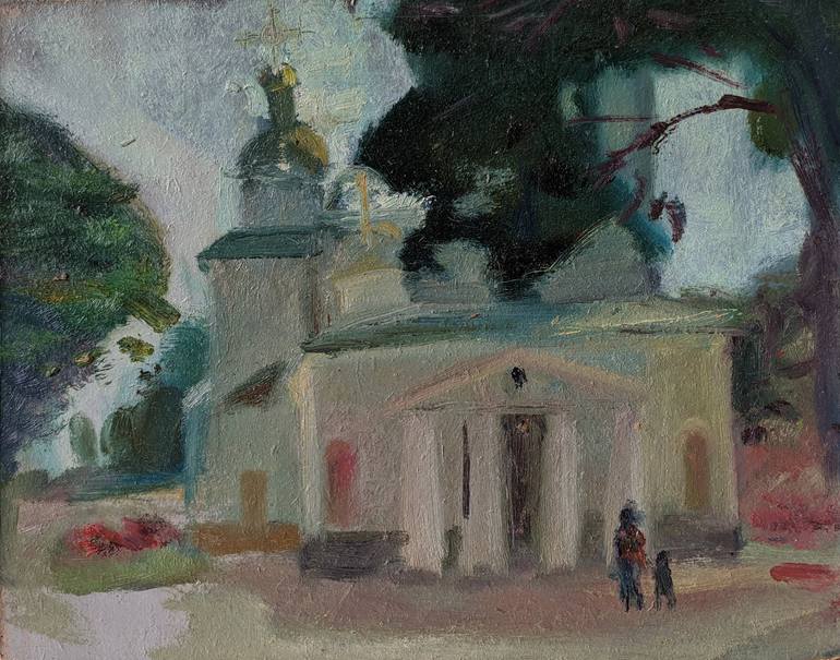 Poltava bell tower of the Uspensky Cathedral Painting by Victoria ...