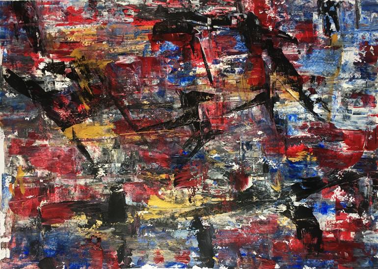 BLACK BIRDS OF WAR Painting by Tatiana Voskresenskaya | Saatchi Art