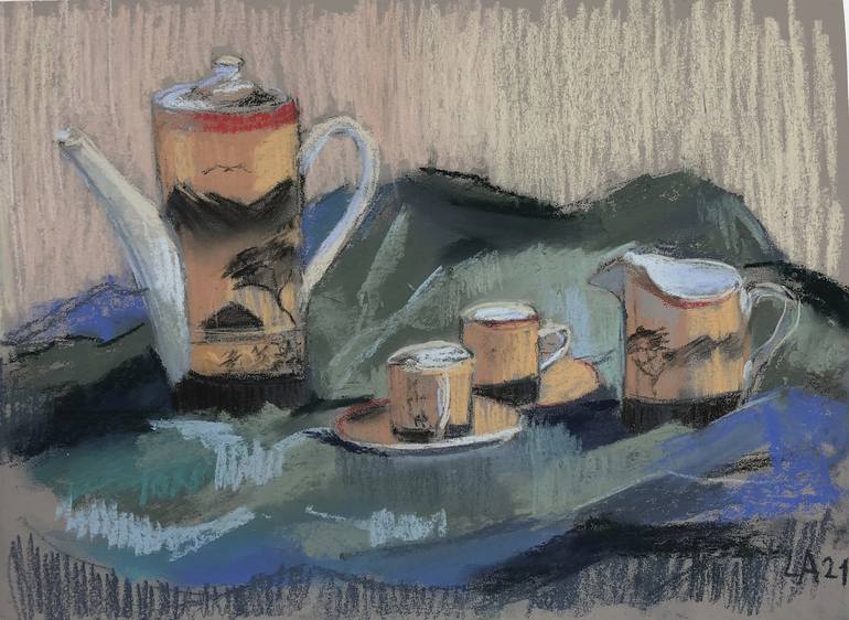 Japanese Still life Drawing by Anna Novozhilova | Saatchi Art