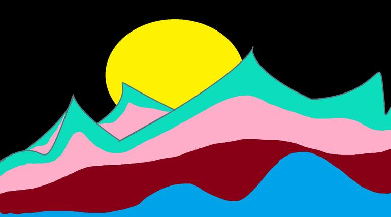 The Falling Sun Painting by Thodoras Zwgrafos | Saatchi Art