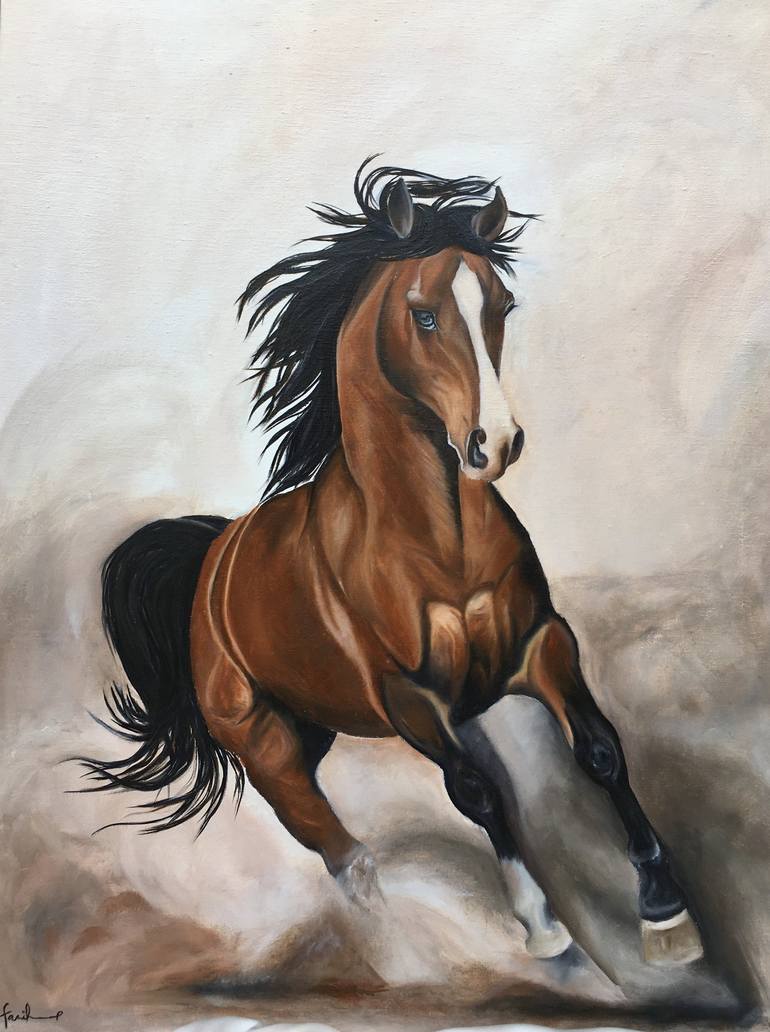 “On The Run” Painting by Fariha Fatima | Saatchi Art