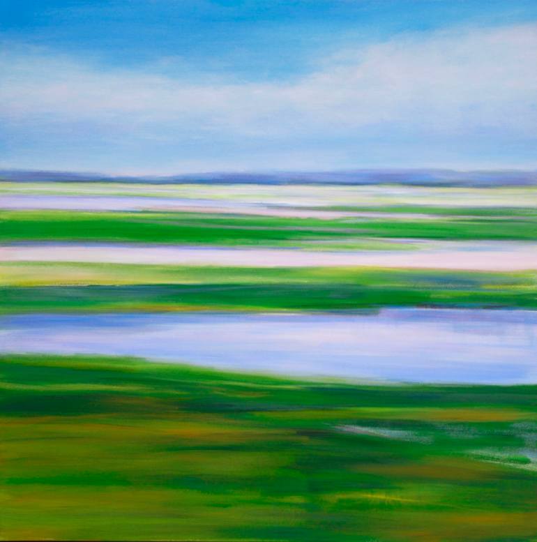 Spring Marsh Painting by Julie Swearingen | Saatchi Art