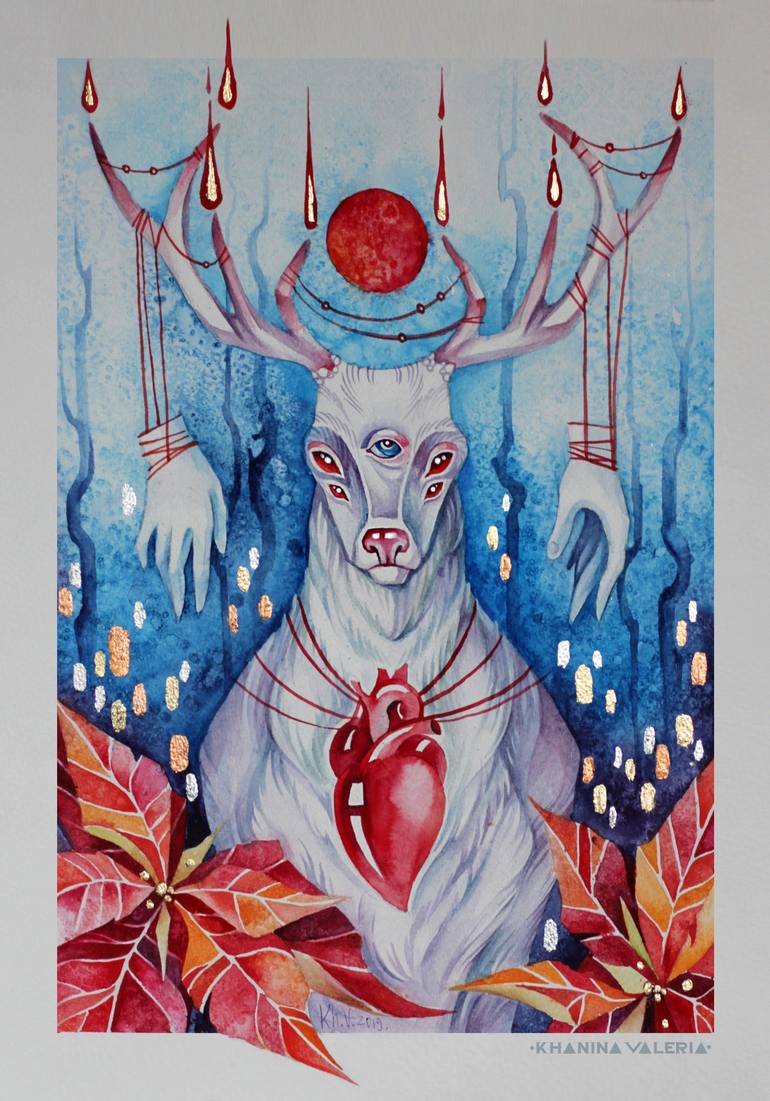 Yule Drawing by Valeria Kvasova | Saatchi Art