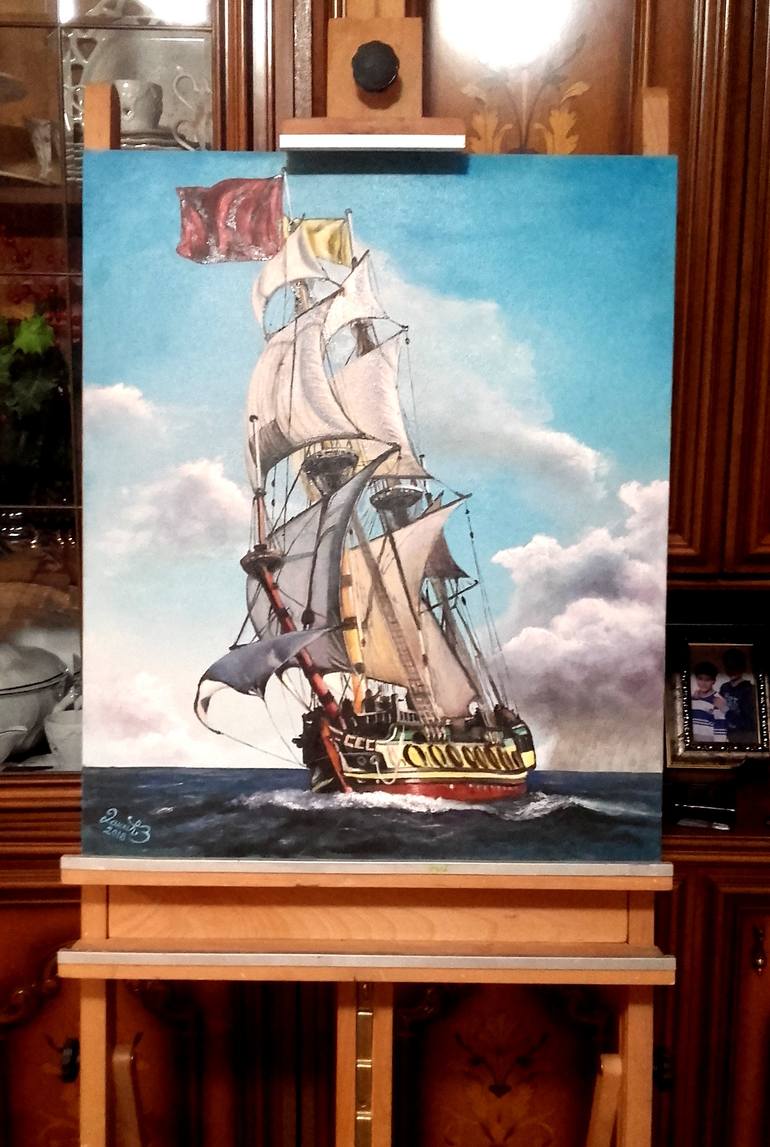 In front of the storm Painting by Zoran Dakic | Saatchi Art