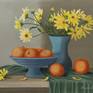 Still life with oranges. Painting by Petro Konstantynov | Saatchi Art