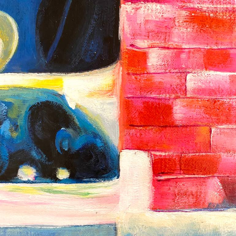 Alley Cat Painting by Mooky Grey | Saatchi Art