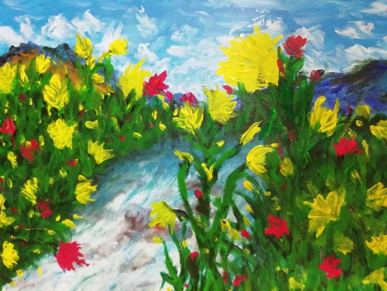 A beautiful landscape Painting by Taghera Art | Saatchi Art