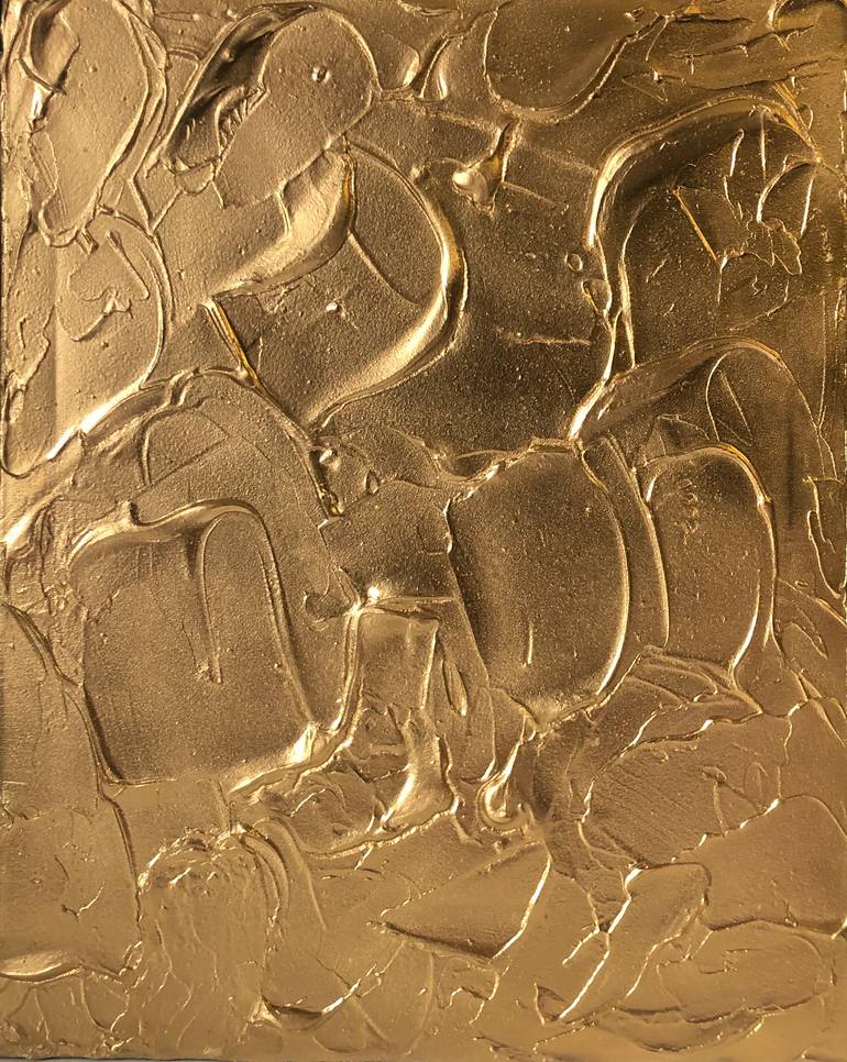 Smears of gold Painting by ViGonch Art | Saatchi Art