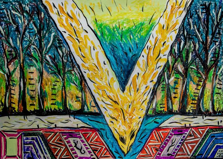 Moving forward to the source, Painting by Irina Kuzina | Saatchi Art