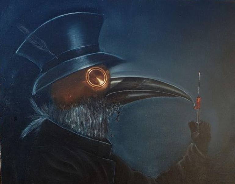 Pandemic Covid Painting by Natallia Yenza | Saatchi Art