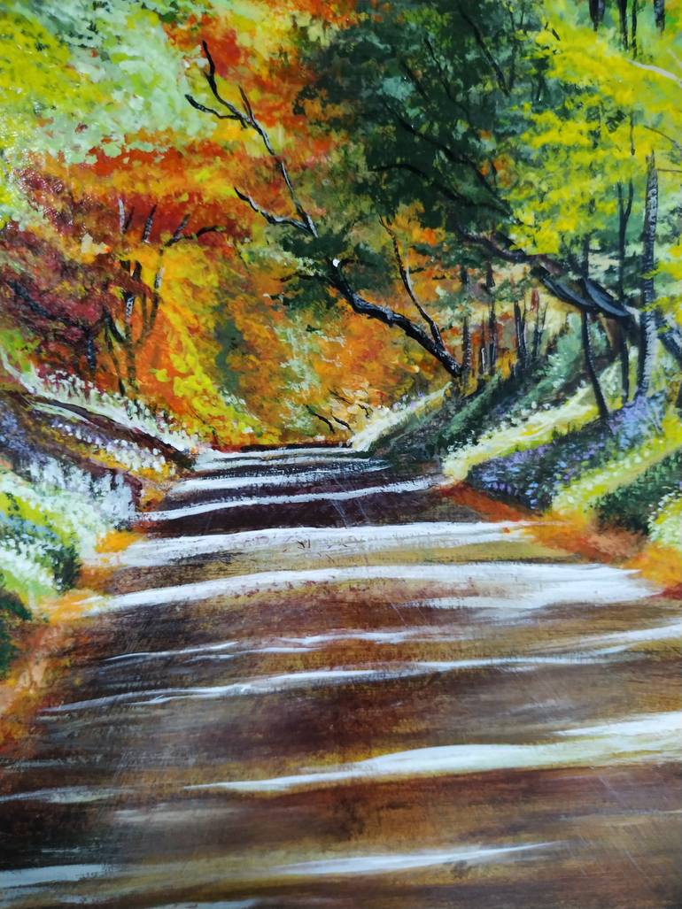 Autumn forest Painting by Tali Segev | Saatchi Art