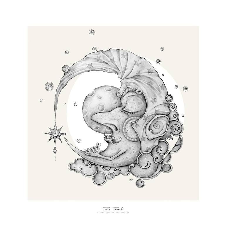 Мистер месяц Drawing by Tata Tatashi | Saatchi Art