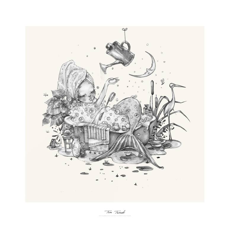 Купание Drawing by Tata Tatashi | Saatchi Art