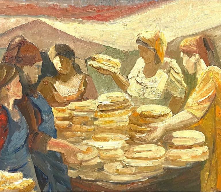 Samarkand Market Painting by Mahakaruna Art | Saatchi Art