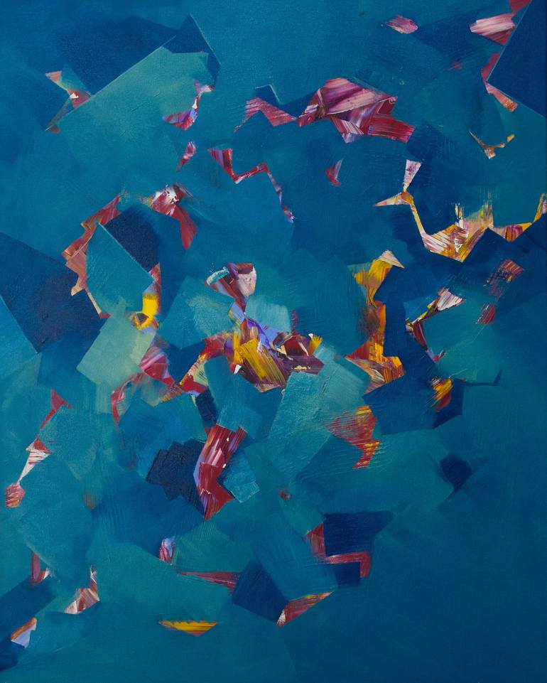 Blue Angels Painting by Natalia Weissfeld | Saatchi Art