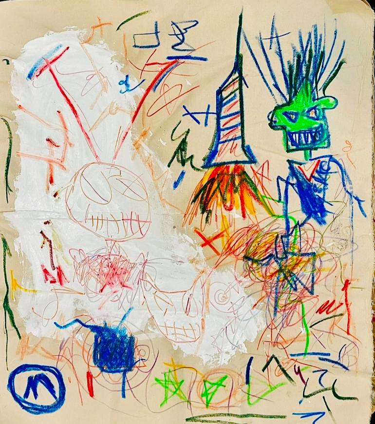 Rocket and green head Painting by Dominic Massaro | Saatchi Art