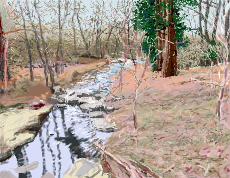 “Up Creek Winter” Mixed Media by Steven Hagy | Saatchi Art