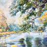 Big Gunpowder Falls Sparks Md. Painting by Steven Hagy | Saatchi Art
