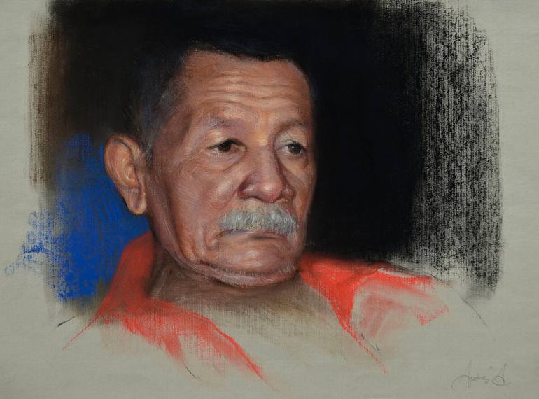 Abuelo Painting by Andres Alarcon | Saatchi Art