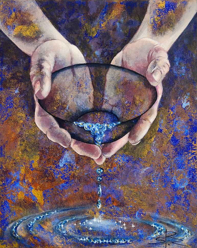 Life-giving Water Painting by Lana Zerkalnaya | Saatchi Art