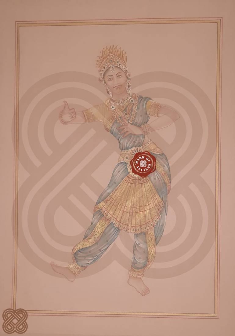 Sharma & Sharma Originals, Lady Practising Dance - Indian Fine Art - DL ...
