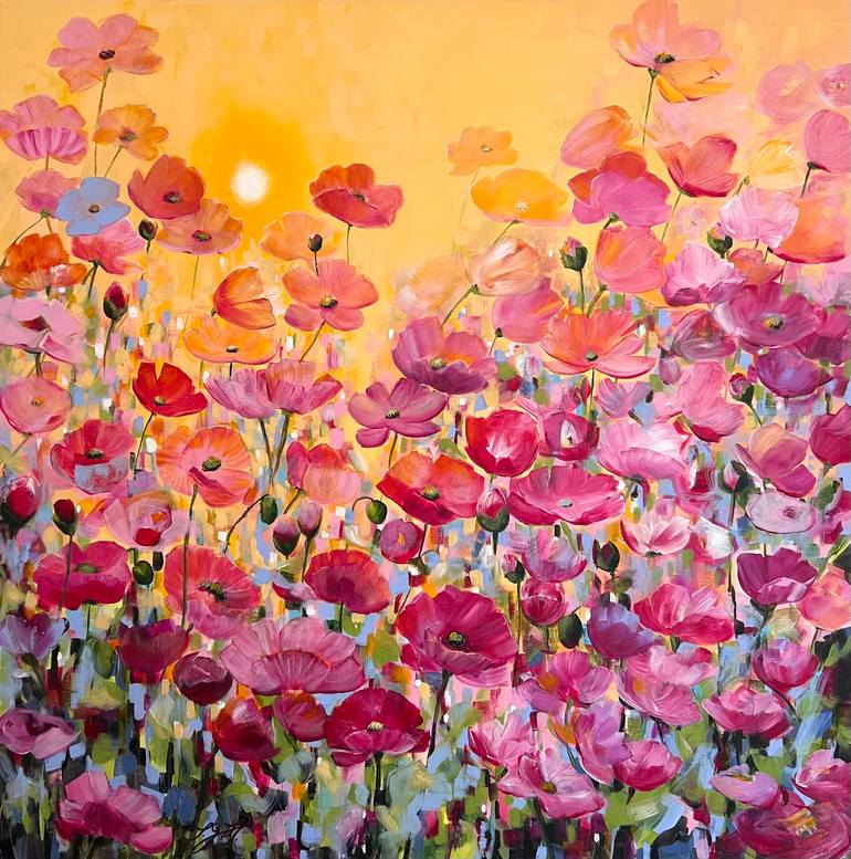 Summer Garden 2 Painting by Sandra Gebhardt-Hoepfner | Saatchi Art