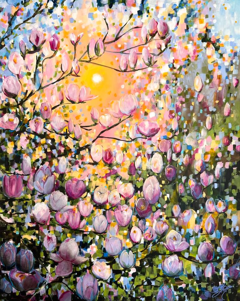 A Promise Of Spring 1 Painting by Sandra Gebhardt-Hoepfner | Saatchi Art