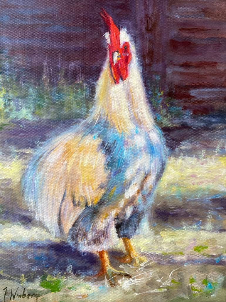 Ernst the Rooster Painting by Jorgen Winberg | Saatchi Art