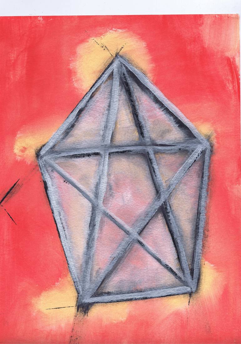 the working star/ warming the pentagram Painting by John Erik Larsen ...