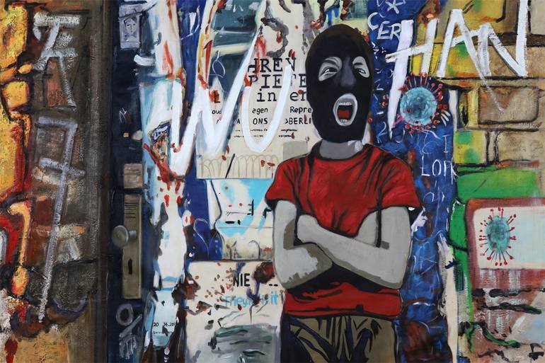 Boy with the red shirt Painting by KuKo AG RaiRei | Saatchi Art