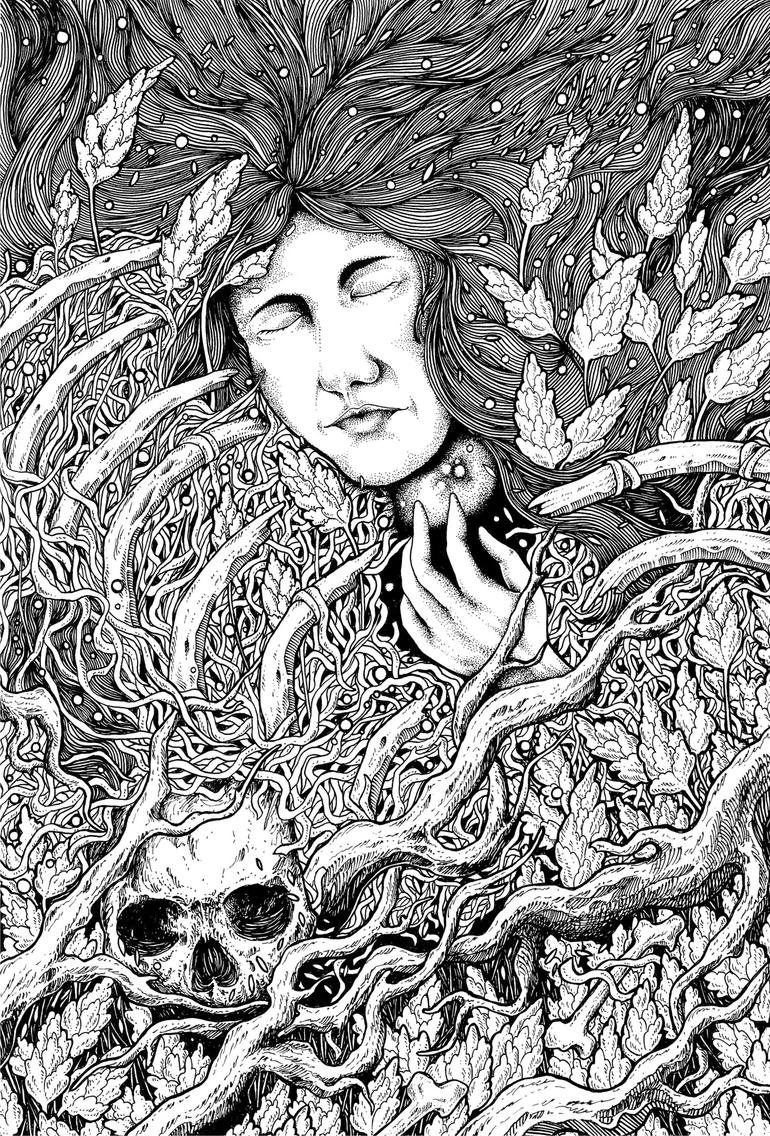 women is hero Drawing by Yusuf Ucup | Saatchi Art