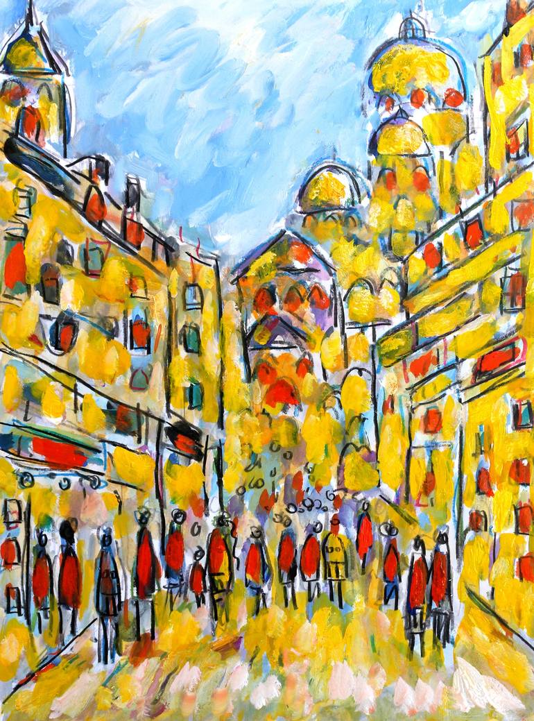 Marché St Pierre Painting by Jean Mirre | Saatchi Art