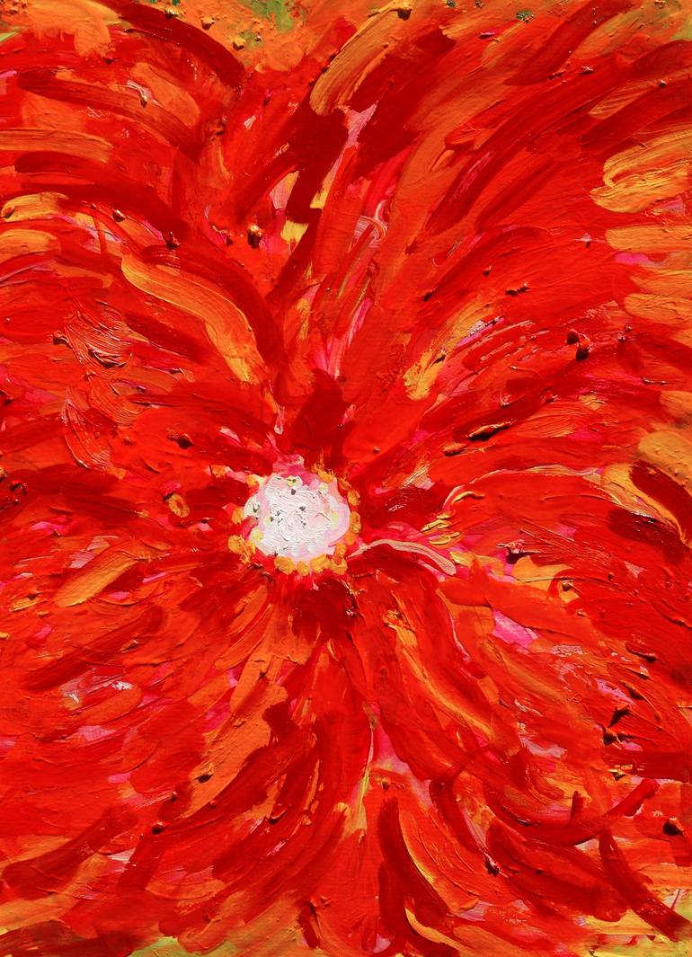 Cœur de fleur Painting by Jean Mirre | Saatchi Art