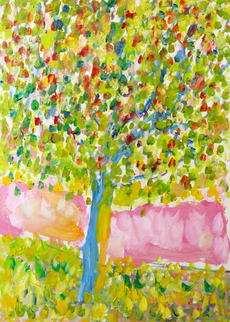 Rothko tree Painting by Jean Mirre | Saatchi Art