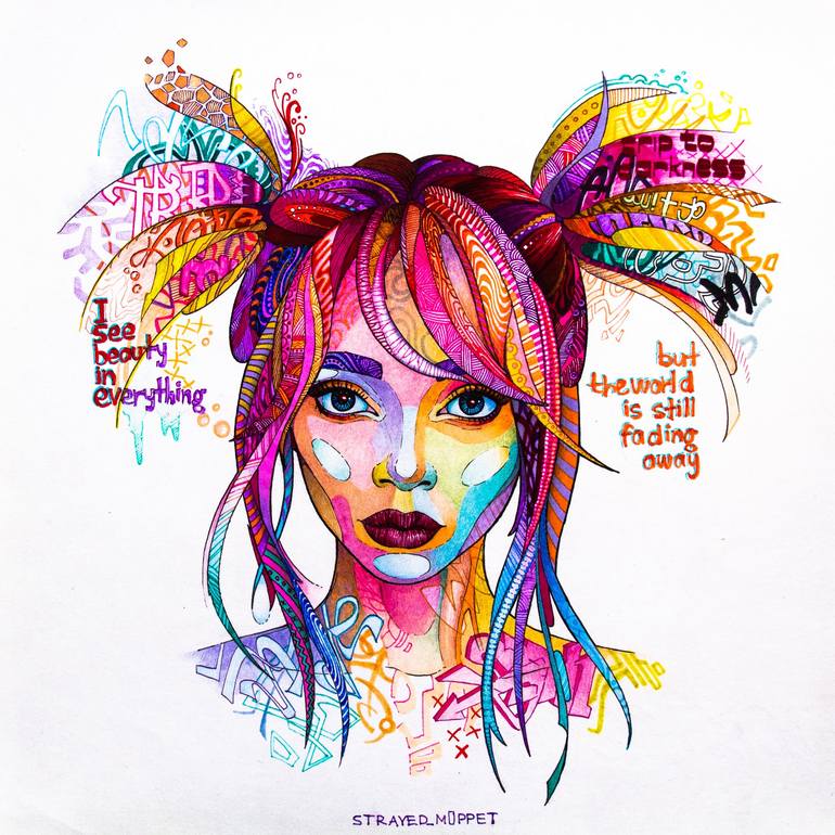 Beauty in everything Drawing by Mark Kucherov | Saatchi Art