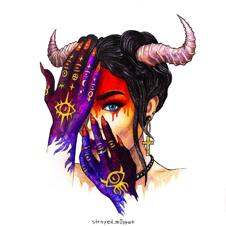 The mystery Drawing by Mark Kucherov | Saatchi Art