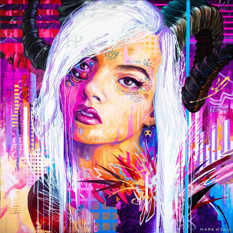 My mysterious dark side Painting by Mark Kucherov | Saatchi Art