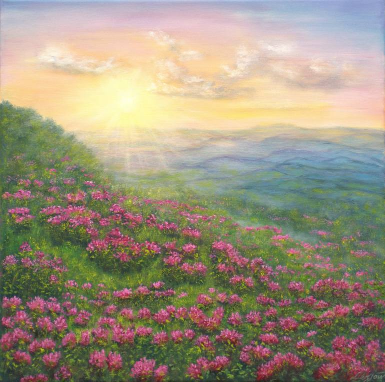 Blue Ridge Mountains Painting by Ludmilla Ukrow | Saatchi Art