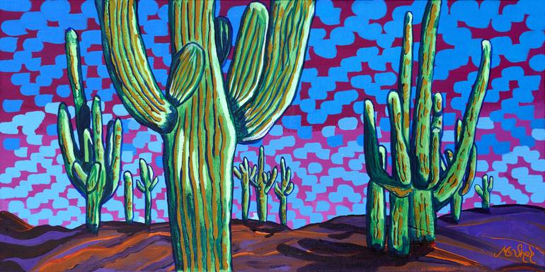 Iconic Saguaro Painting by Clark Sheppard | Saatchi Art