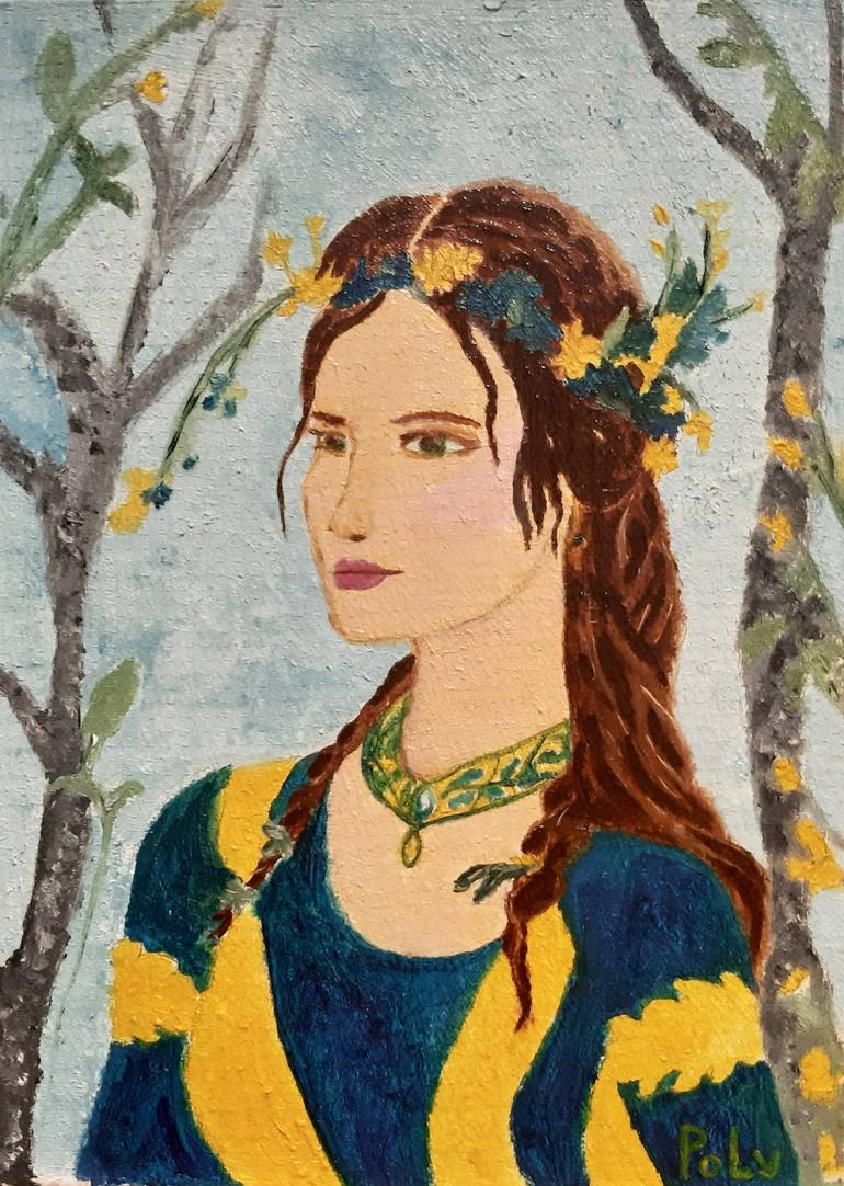 Portrait of a Ukrainian woman in nature Painting by Vera Polyachenko ...